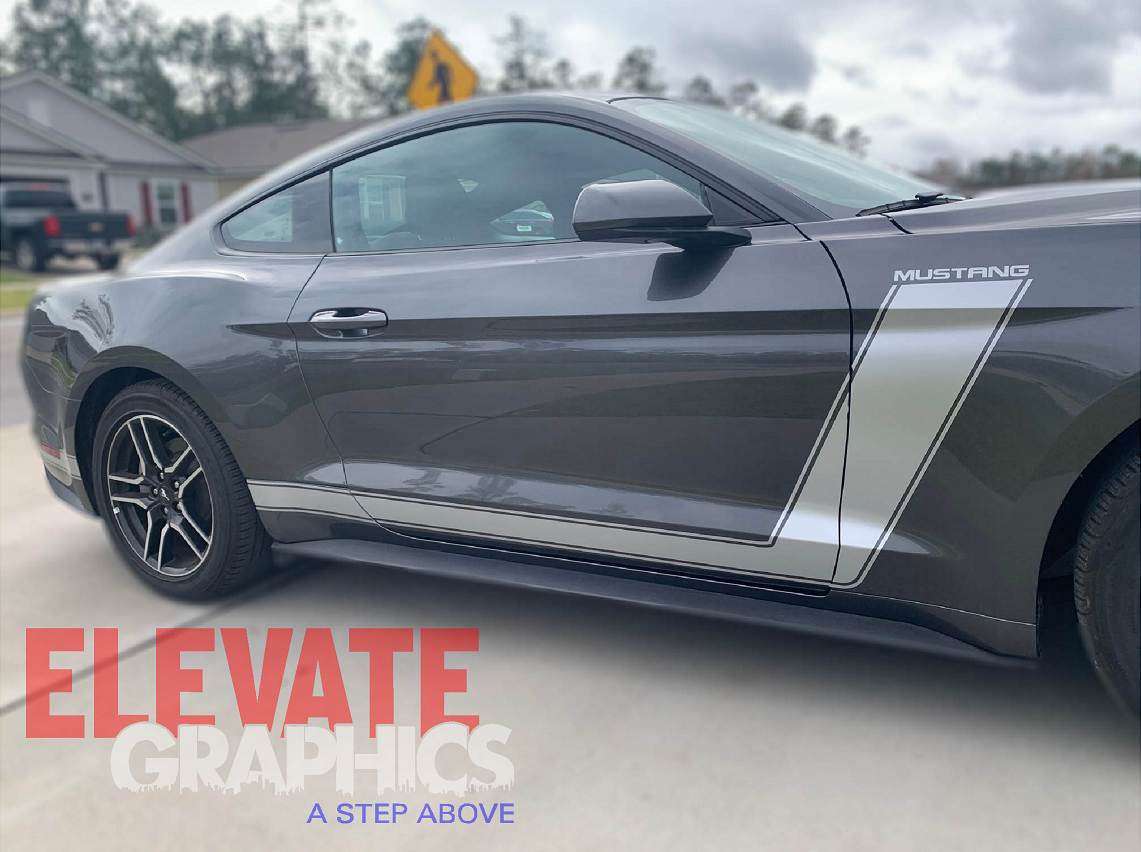 Ford Mustang Side and Hood Stang Stripes: Auto Vinyl Graphics 3M Decals ...