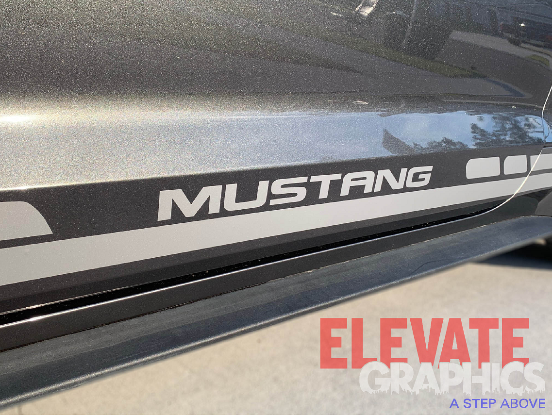 Ford Mustang Side Rocker Stag Stripes: Auto Vinyl Graphics 3M Decals ...