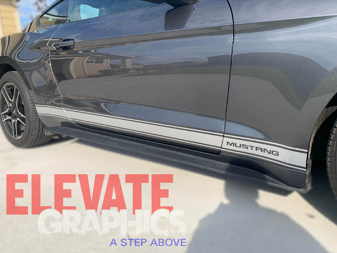 Ford Mustang Rocker Side Graphics: Auto Vinyl Graphics 3M Decals And ...