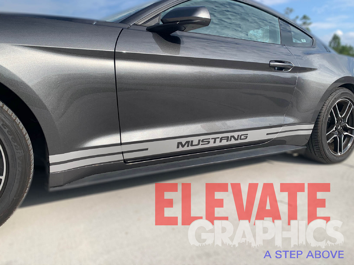 Ford Mustang Rocker Side Graphics: Auto Vinyl Graphics 3M Decals And ...