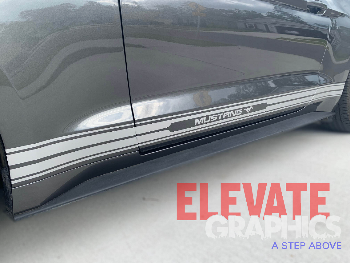 Ford Mustang Side Rocker Stripes : Auto Vinyl Graphics 3M Decals And ...