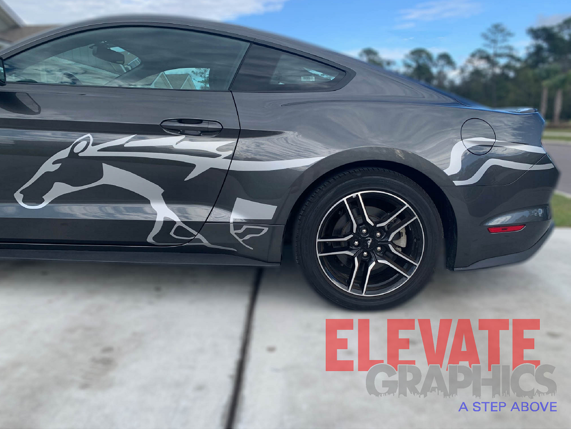 Ford Mustang Side Freedom Stripes: Auto Vinyl Graphics 3M Decals And ...
