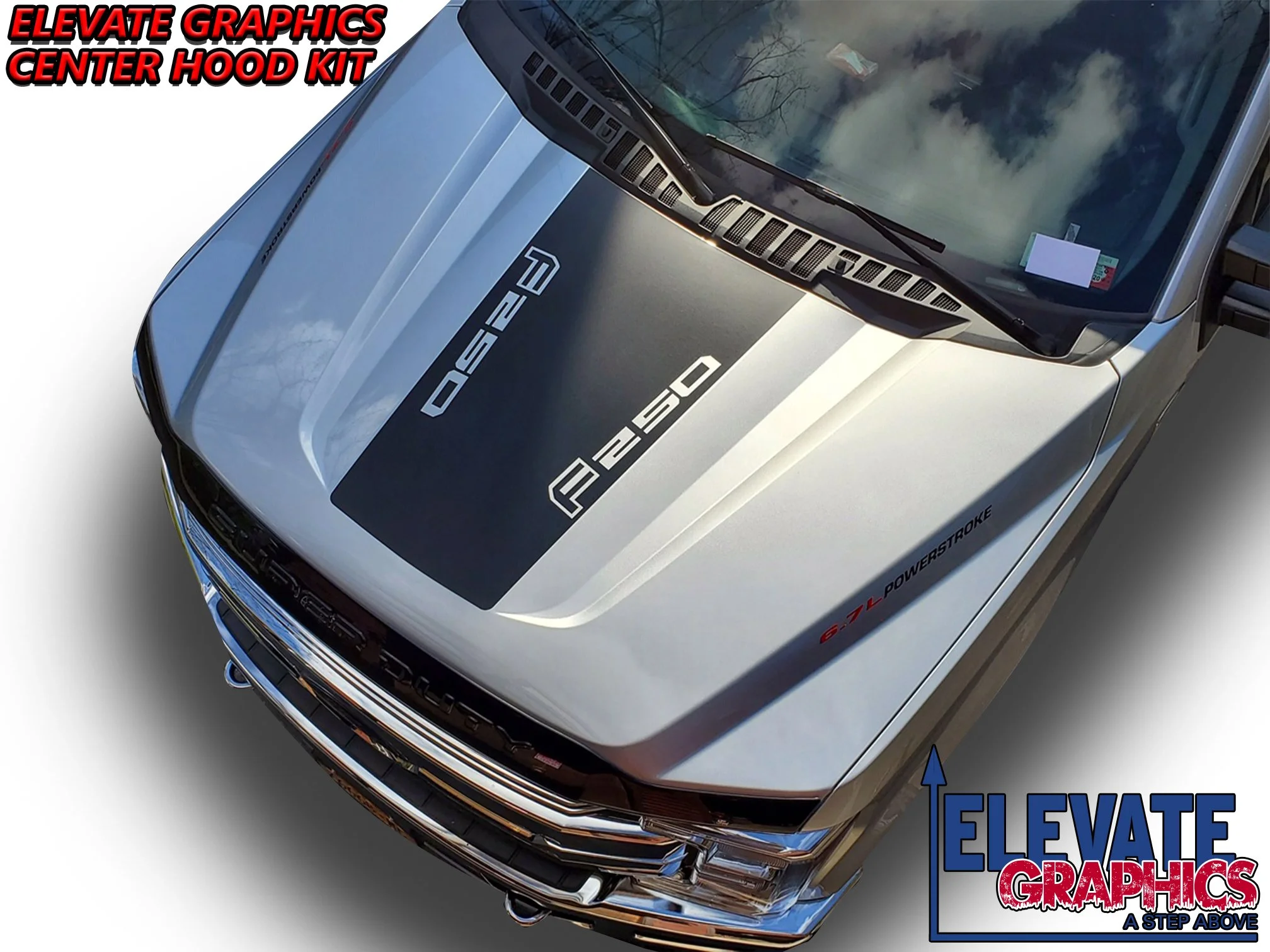 Ford F250 And F350 Center Hood Stripes: Auto Vinyl Graphics 3M Decal ...
