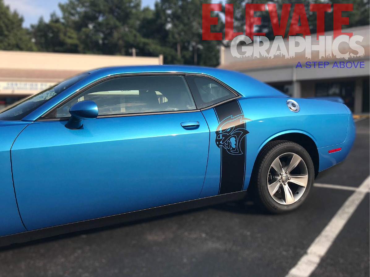 Dodge Challenger Side Band Stripes: Auto Vinyl Graphics 3M Decals OEM ...
