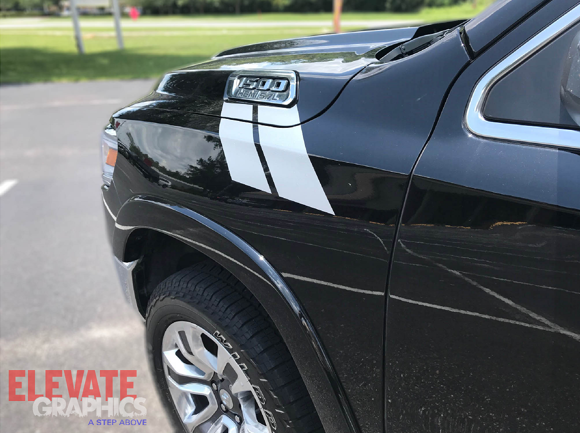 Dodge Ram 1500 Side Hash Mark Stripes: Auto Vinyl Graphics 3M Decals ...