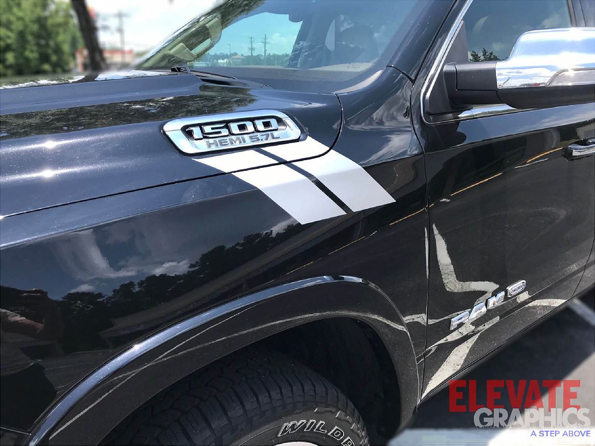 Dodge Ram 1500 Side Hash Mark Stripes: Auto Vinyl Graphics 3M Decals ...