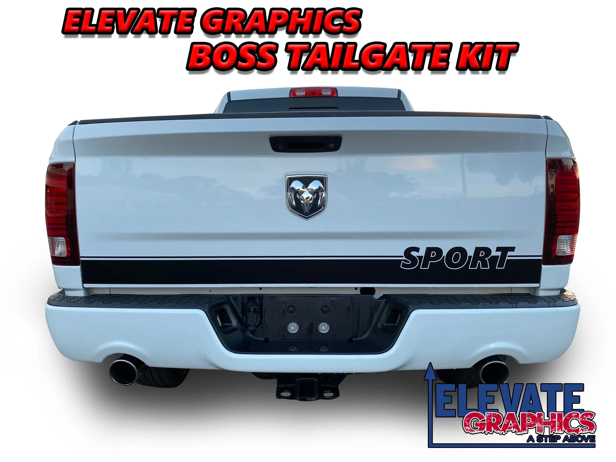 Dodge Ram 1500 Rally Hood And Tailgate Stripes: Auto Vinyl Graphics 3M ...