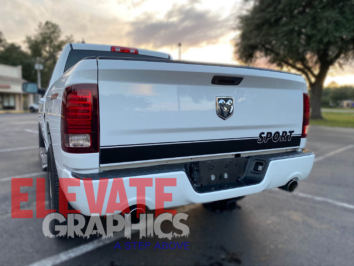 Dodge Ram 1500 Boss Tailgate Stripes: Auto Vinyl Graphics 3M Decals And ...