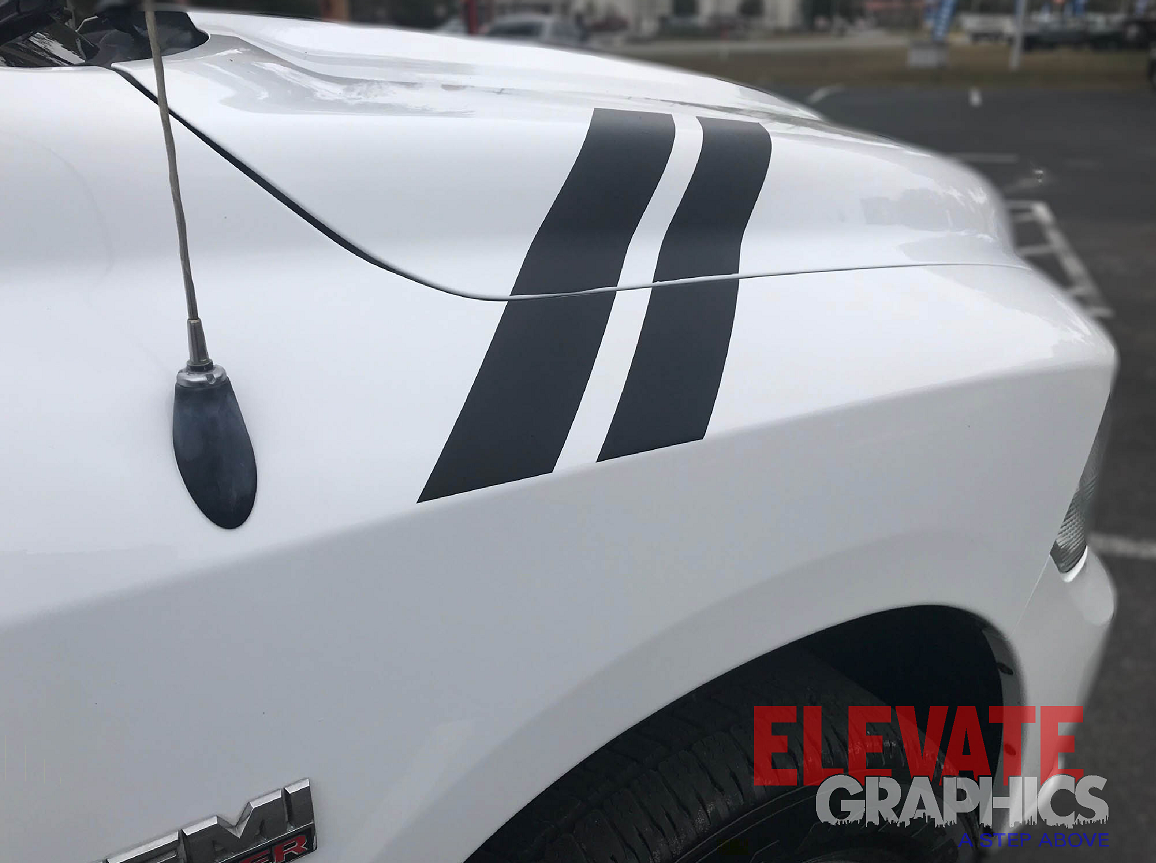 Dodge Ram 1500 Side Hash Mark Double Bar Stripes: Auto Vinyl Graphics ...