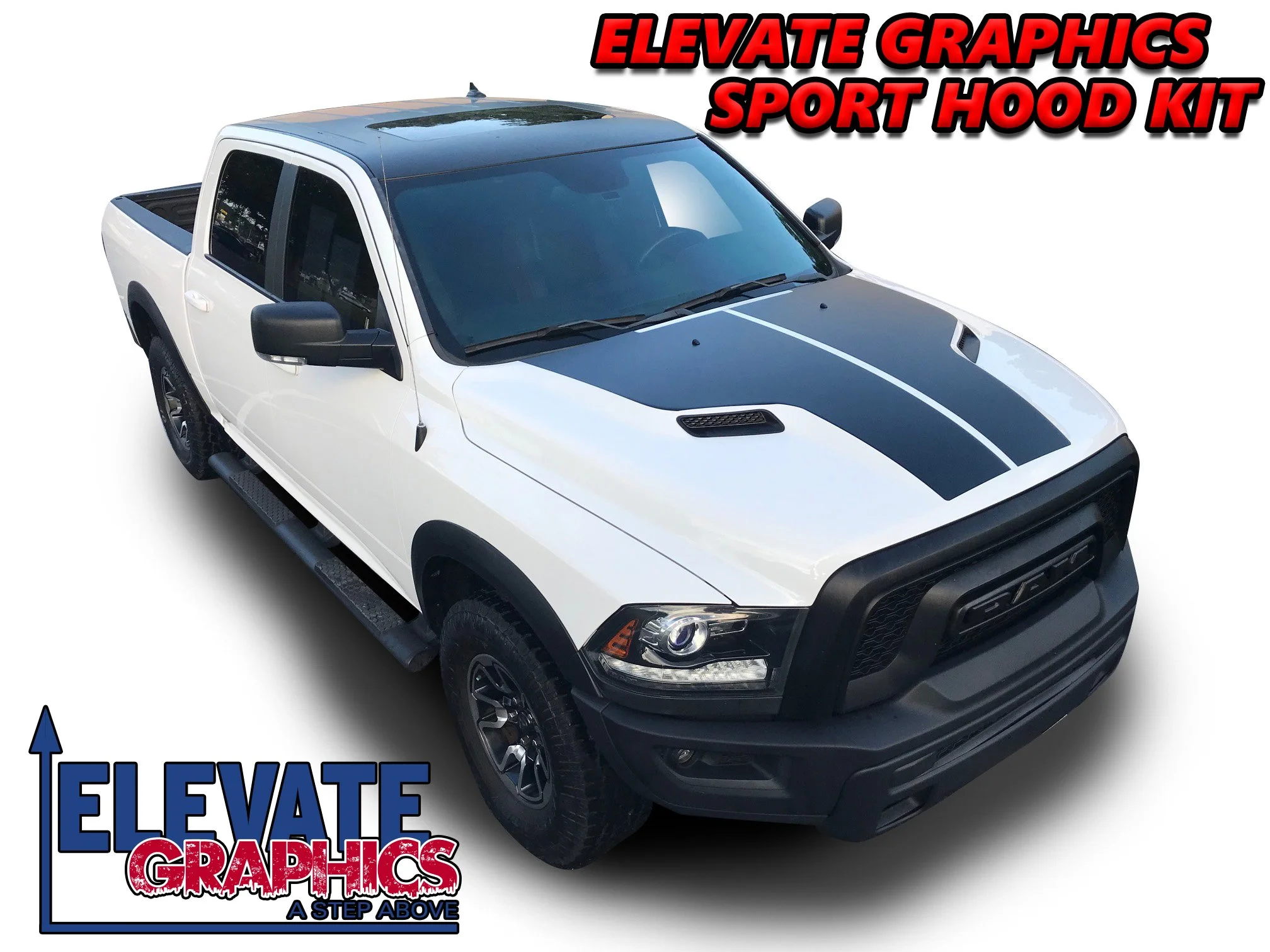 Dodge Ram 1500 Rally Hood And Tailgate Stripes: Auto Vinyl Graphics 3M ...