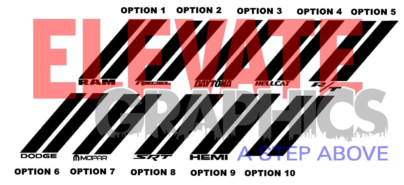 Dodge Ram 1500 Side Hash Mark Double Bar Stripes: Auto Vinyl Graphics ...