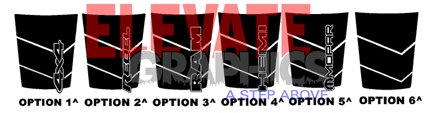 Ram 2500 Hood Walker Stripes: Auto Vinyl Graphics 3M Decals And OEM ...