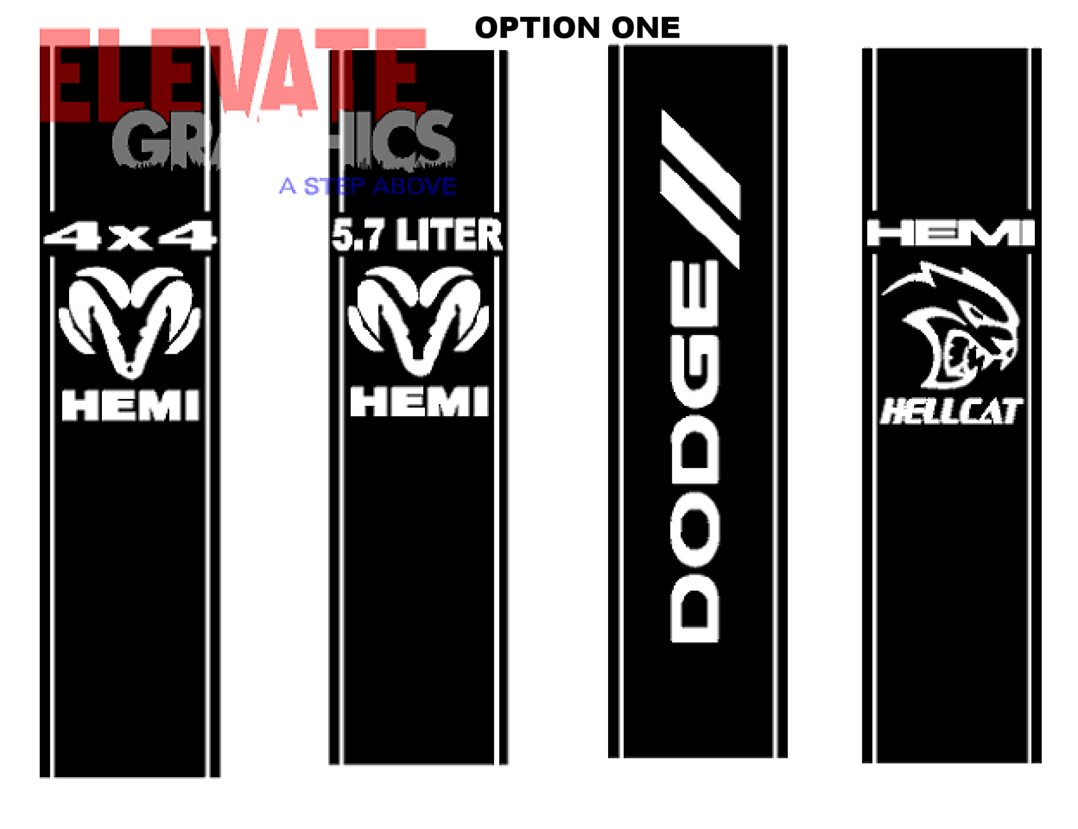 Ram 1500 Side Back Quarter Stripes 3m Vinyl Graphics Auto Decals 2002 ...