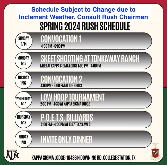 Rush — The Kappa Sigma Fraternity - Mu Gamma