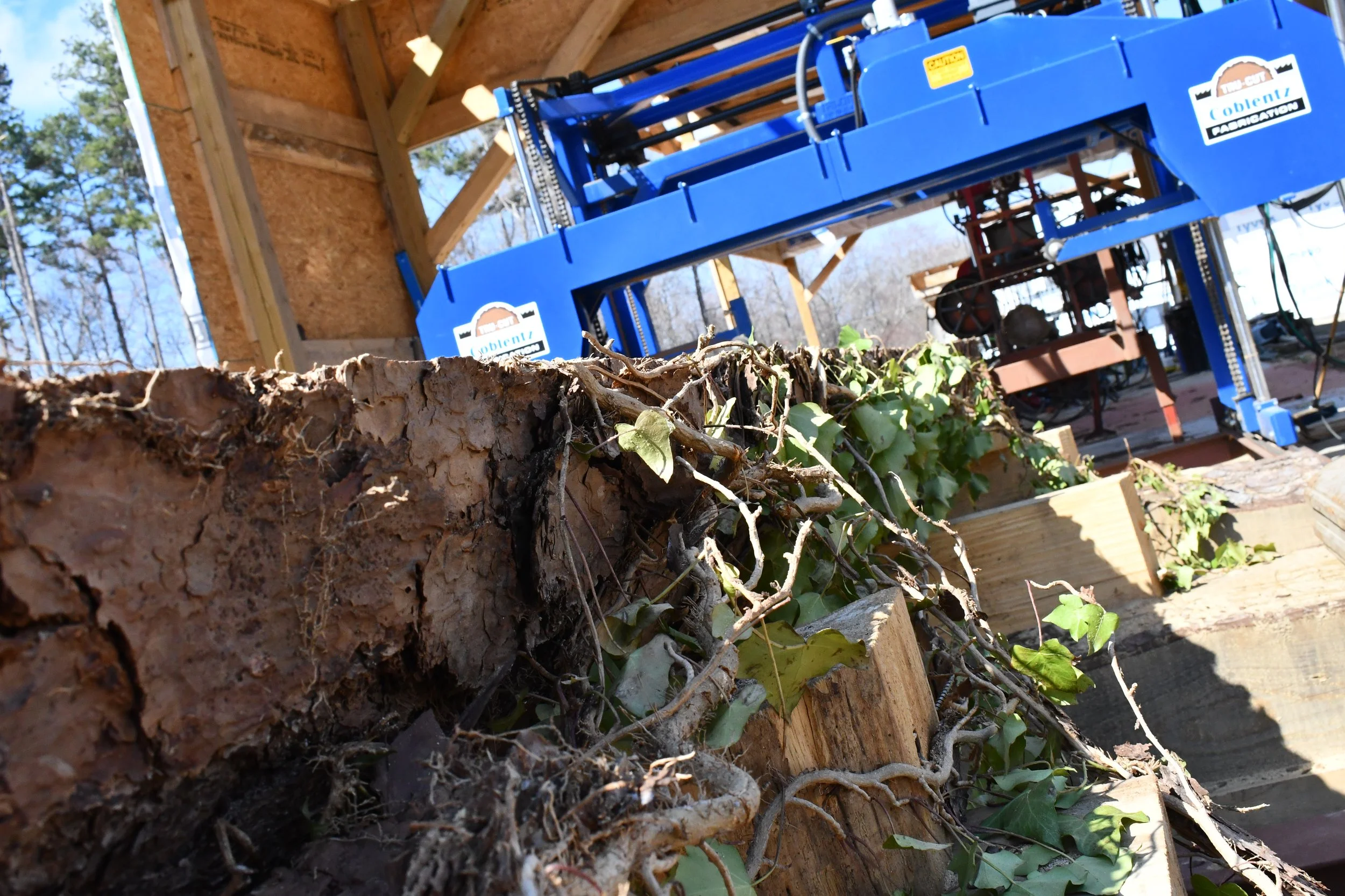 Sawmill to cut logs and make rough-cut lumber or live-edge slabs from ...