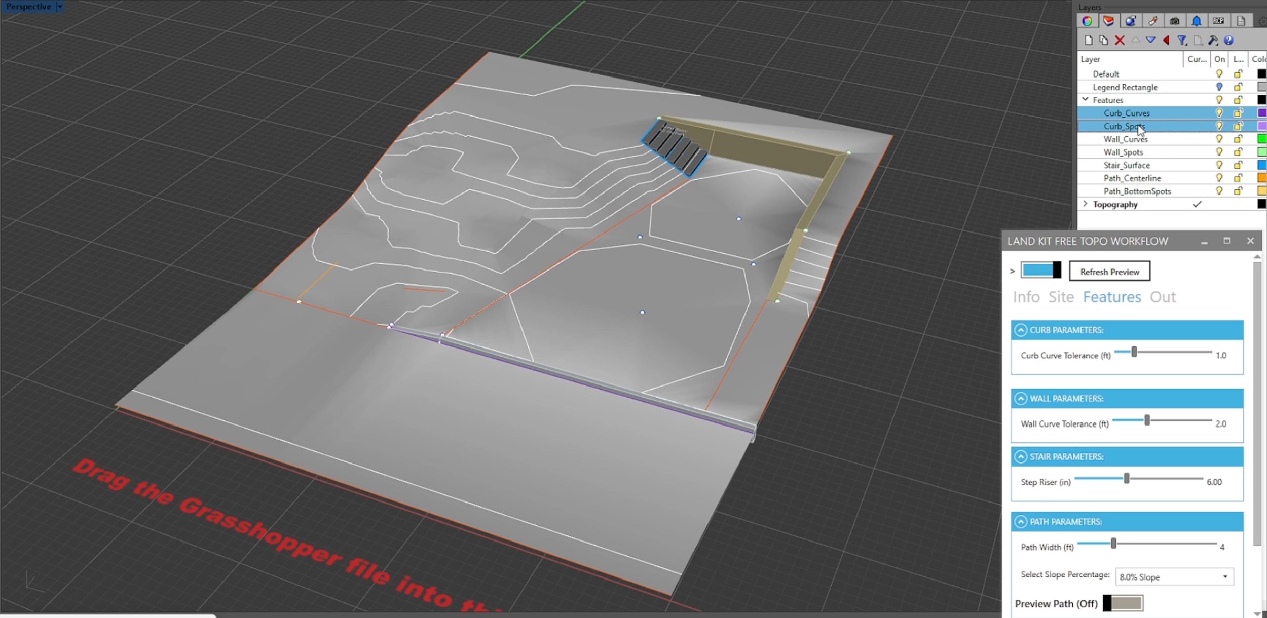Free Topography Design Workflow — Land Kit