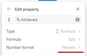 Notion: How to calculate a percentage — Gem Media