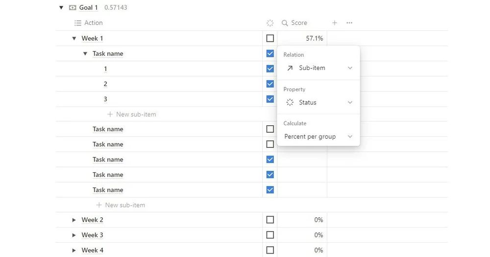 Notion: How to create a Business Scorecard - Calculate your checkbox totals automatically — Gem ...