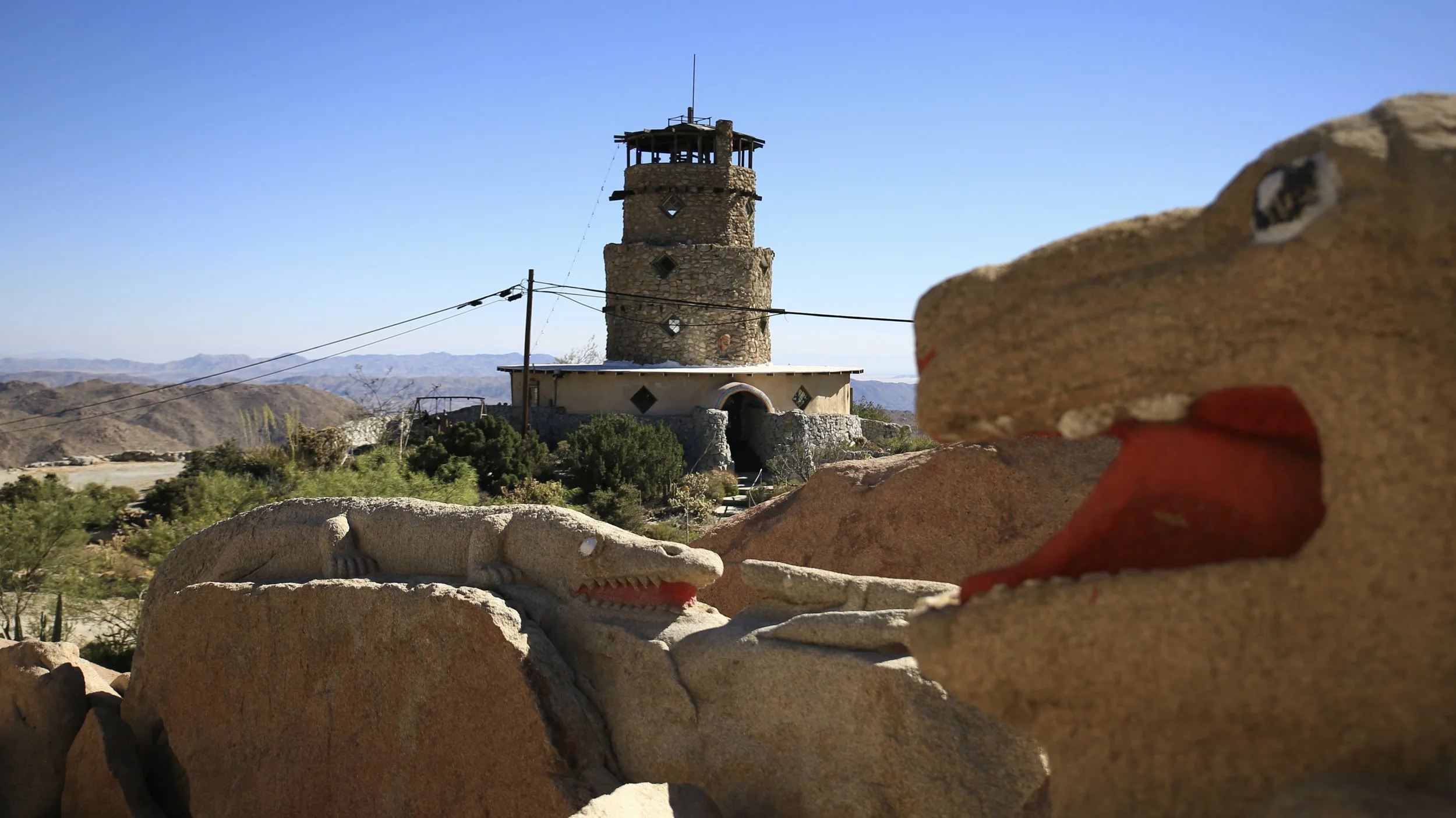 Desert Tower in the Mojave Desert of Southern California in the ...