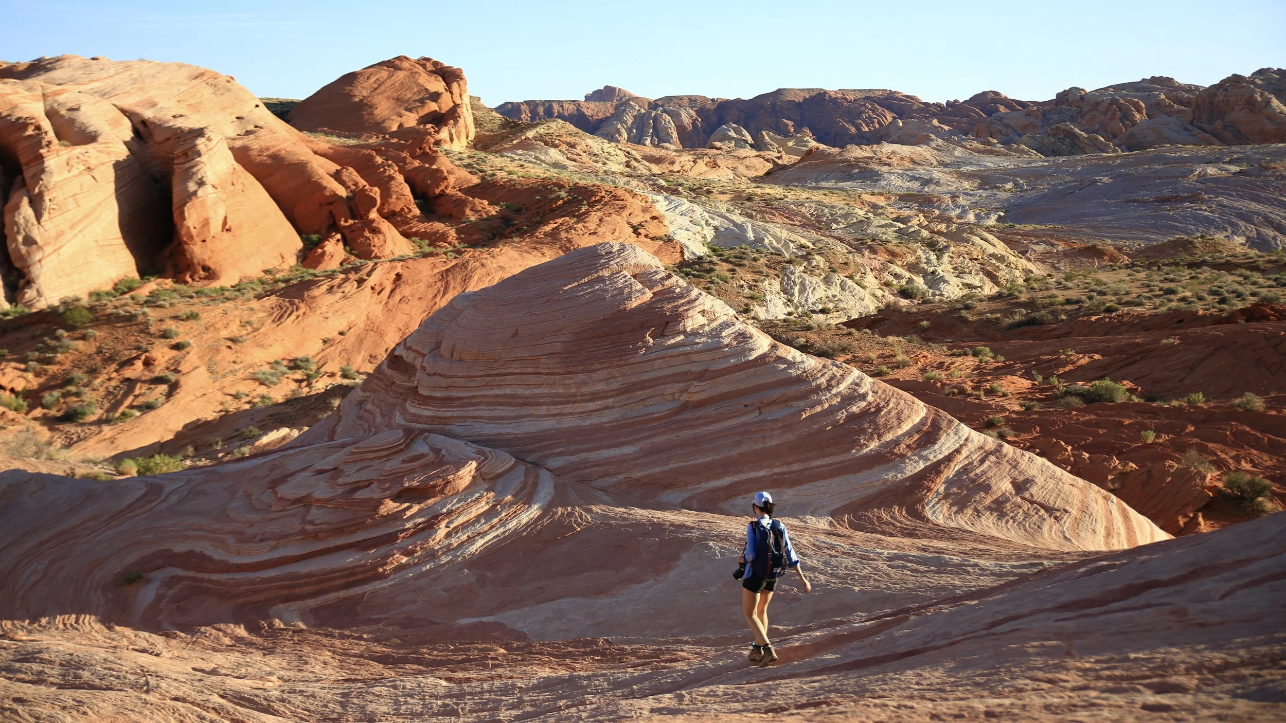 Fire Wave Hike in Valley of Fire State Park in Nevada in the American ...