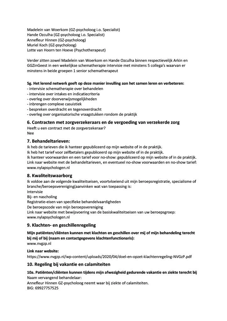 kwaliteitsstatuut GGZ — Psychologiepraktijk Nyla