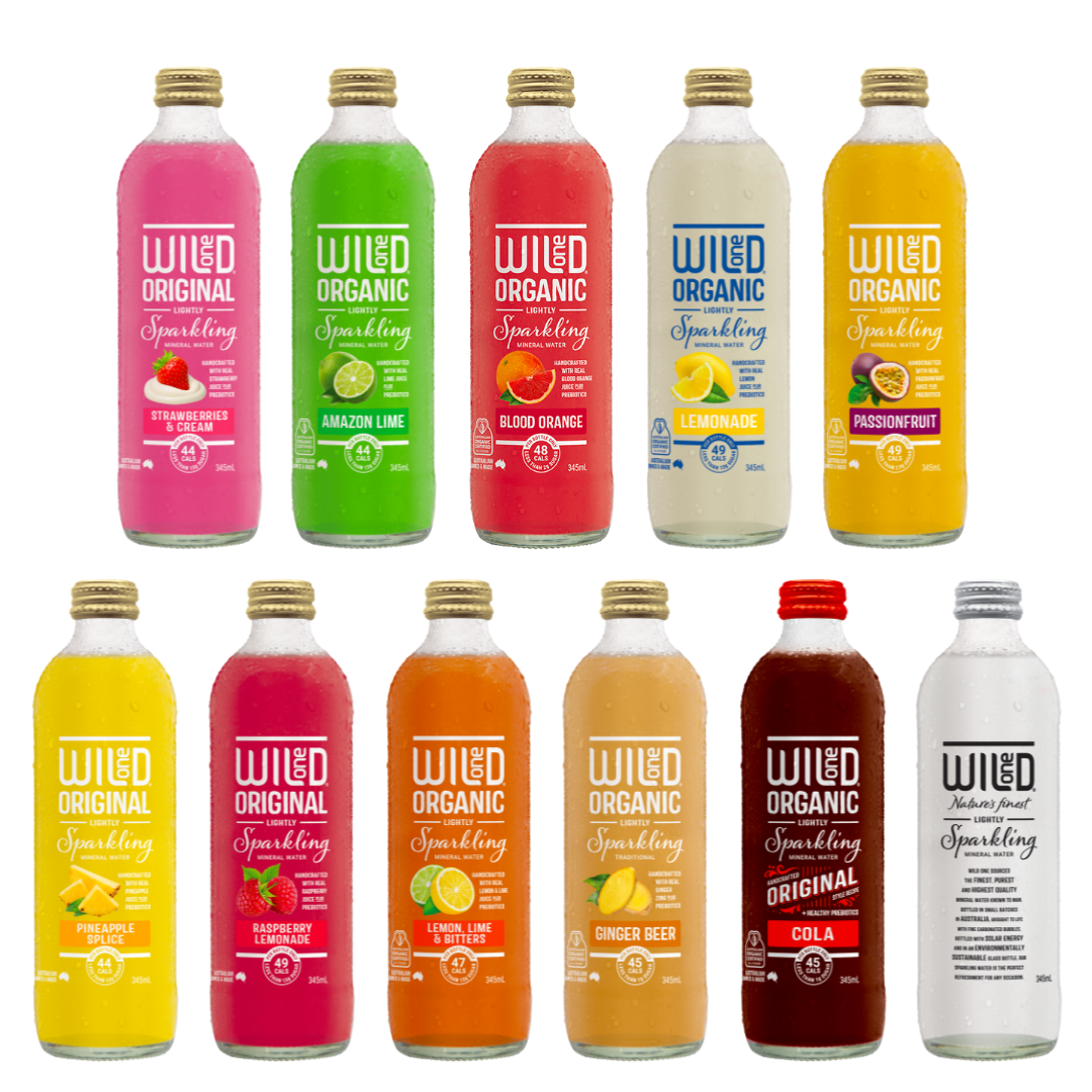 Mixed Box Organic Sparkling Mineral Water 12 x 345ml — Wild One Beverages