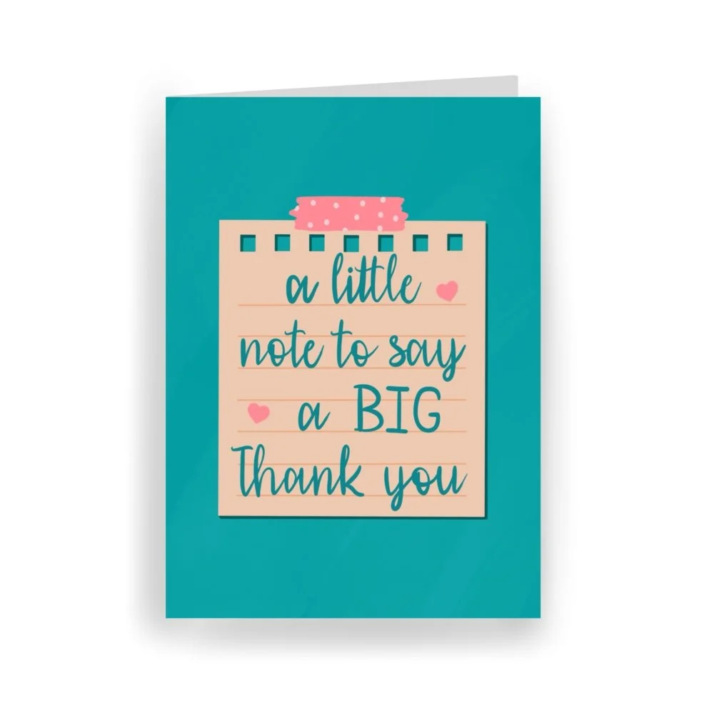 A Little Note To Say Thank You