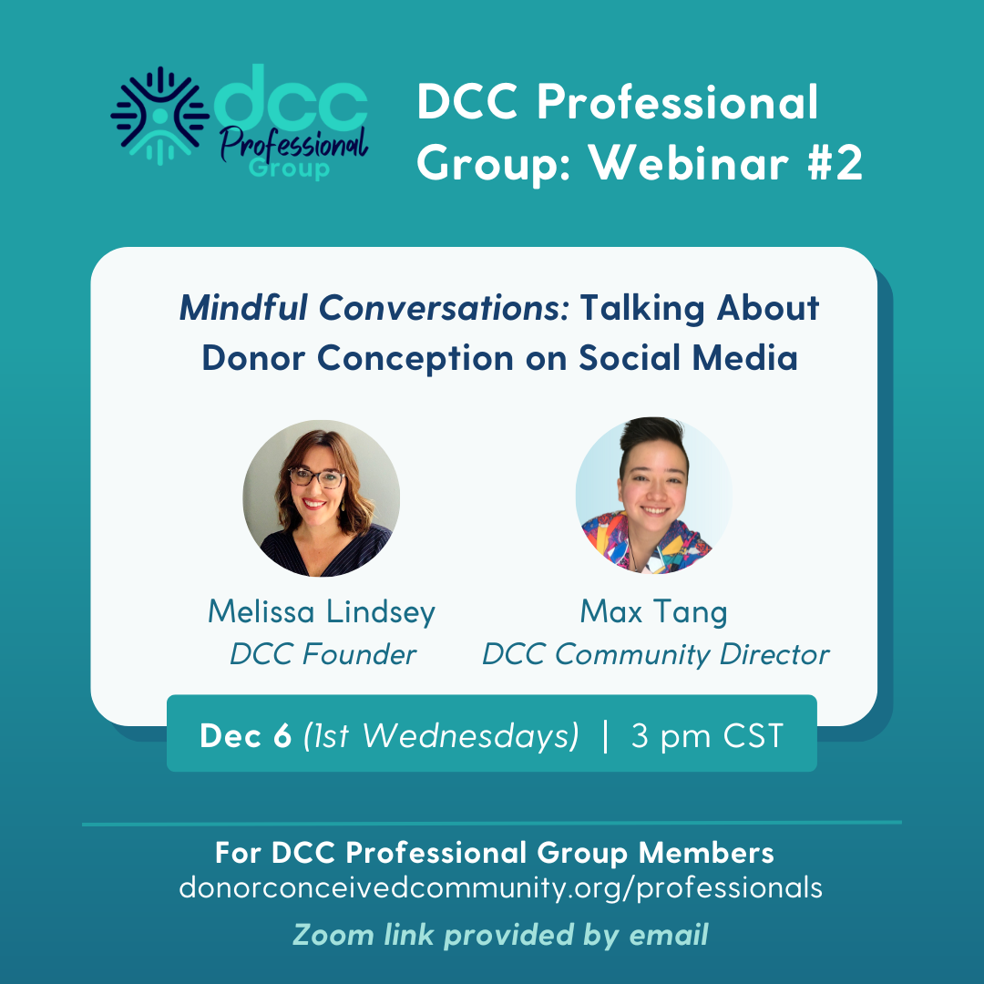 Professionals — donor conceived community