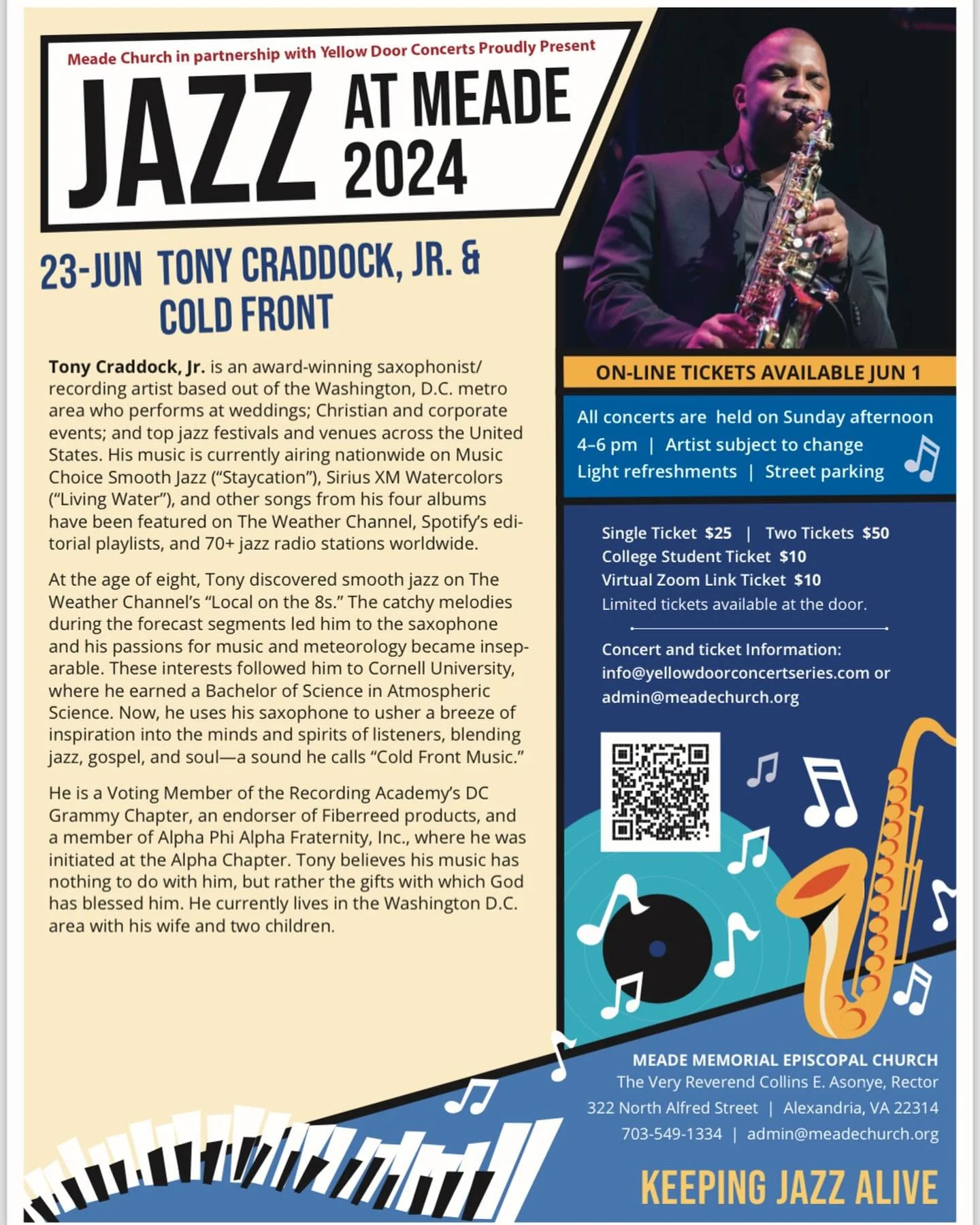 Tony Craddock, Jr. - Jazz Saxophonist, Composer & Songwriter