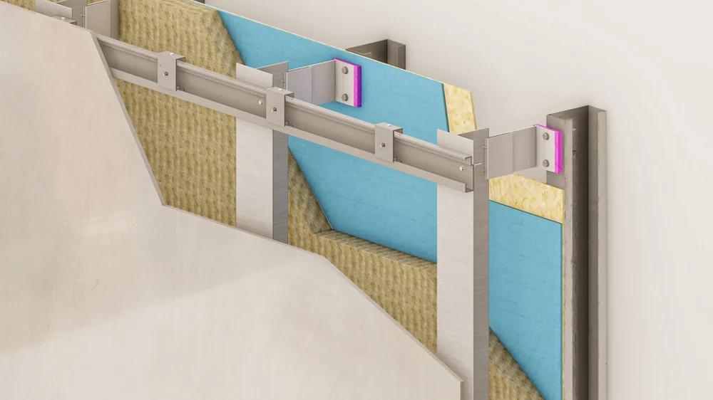Thermally Broken Aluminum Cladding Subframe: aFrame - aPlank