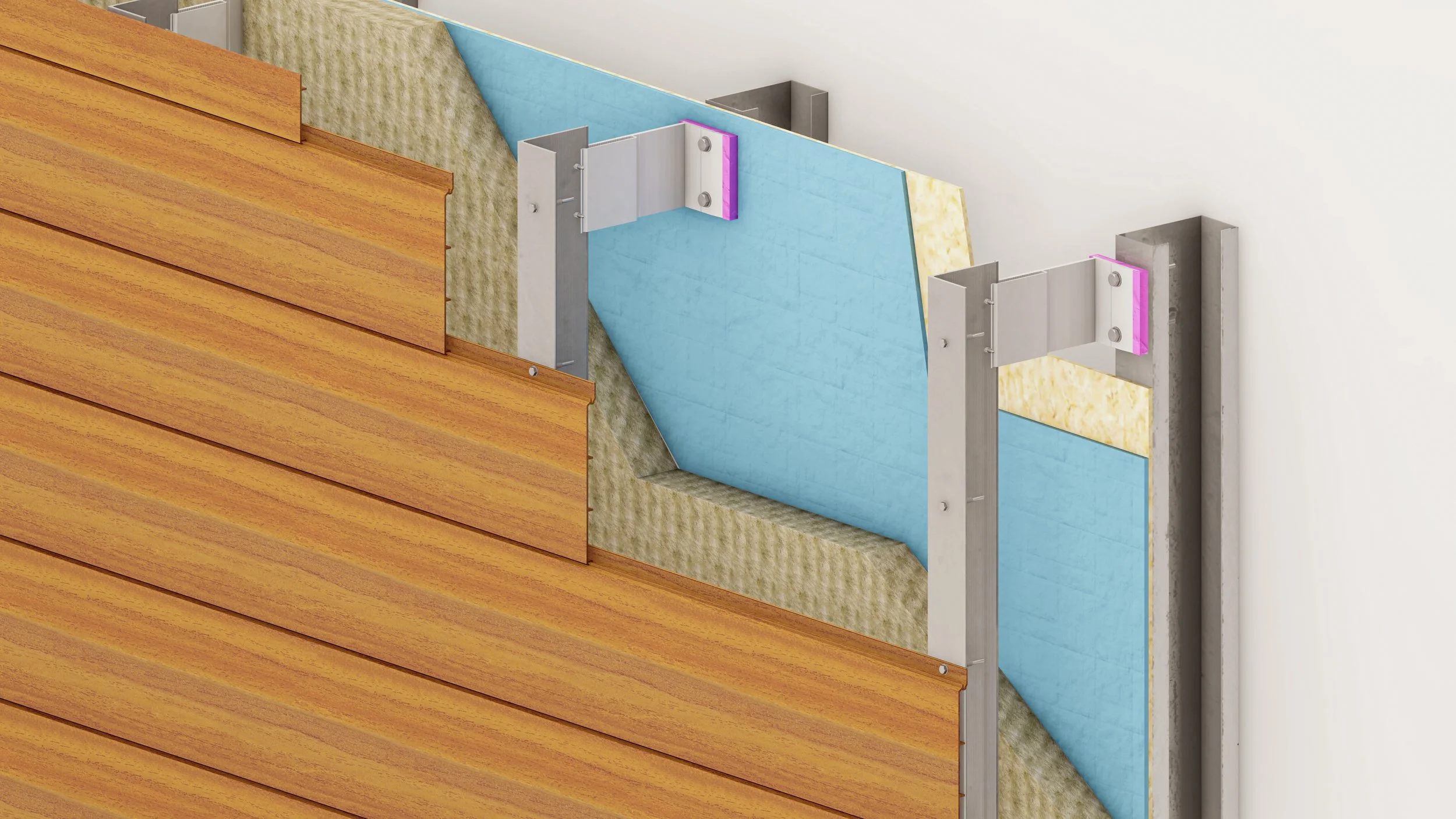 Thermally Broken Aluminum Cladding Subframe: aFrame - aPlank