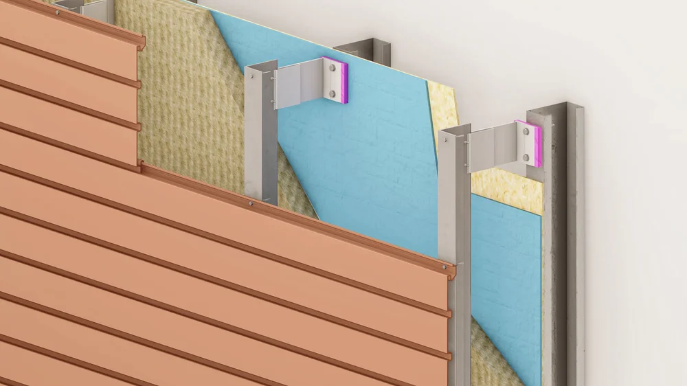 Thermally Broken Aluminum Cladding Subframe: aFrame - aPlank