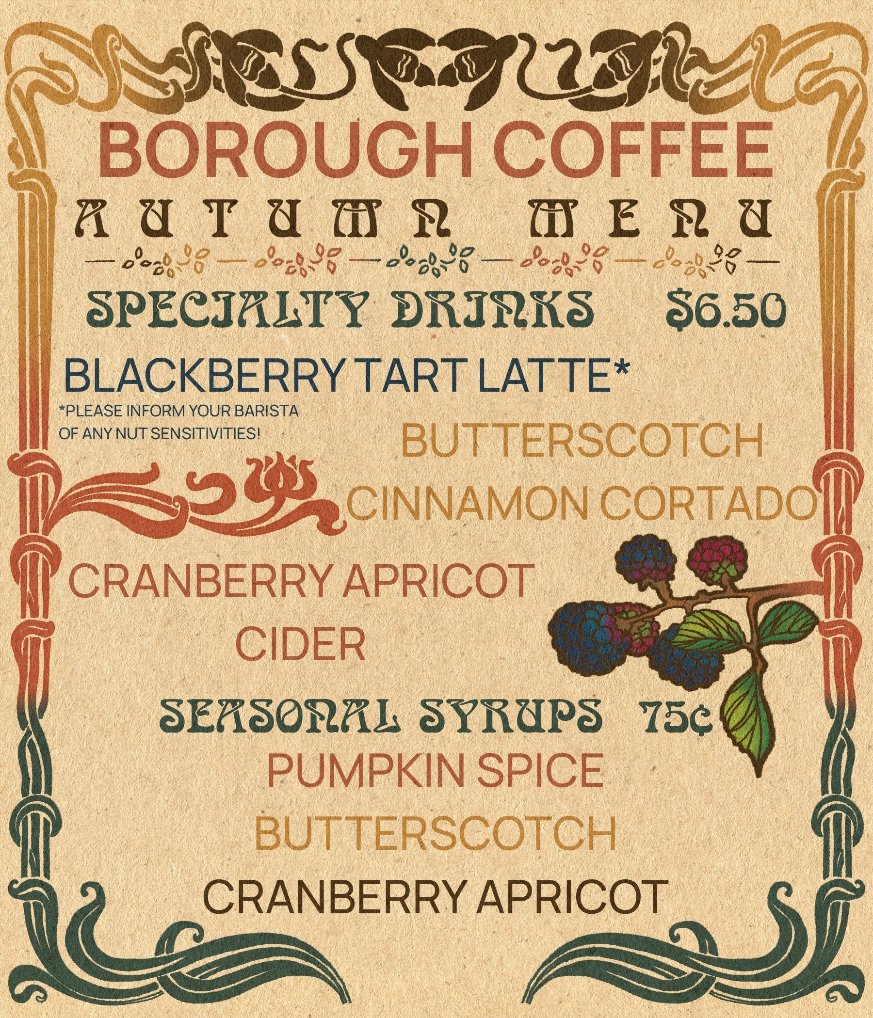 Menu — Borough Coffee LLC