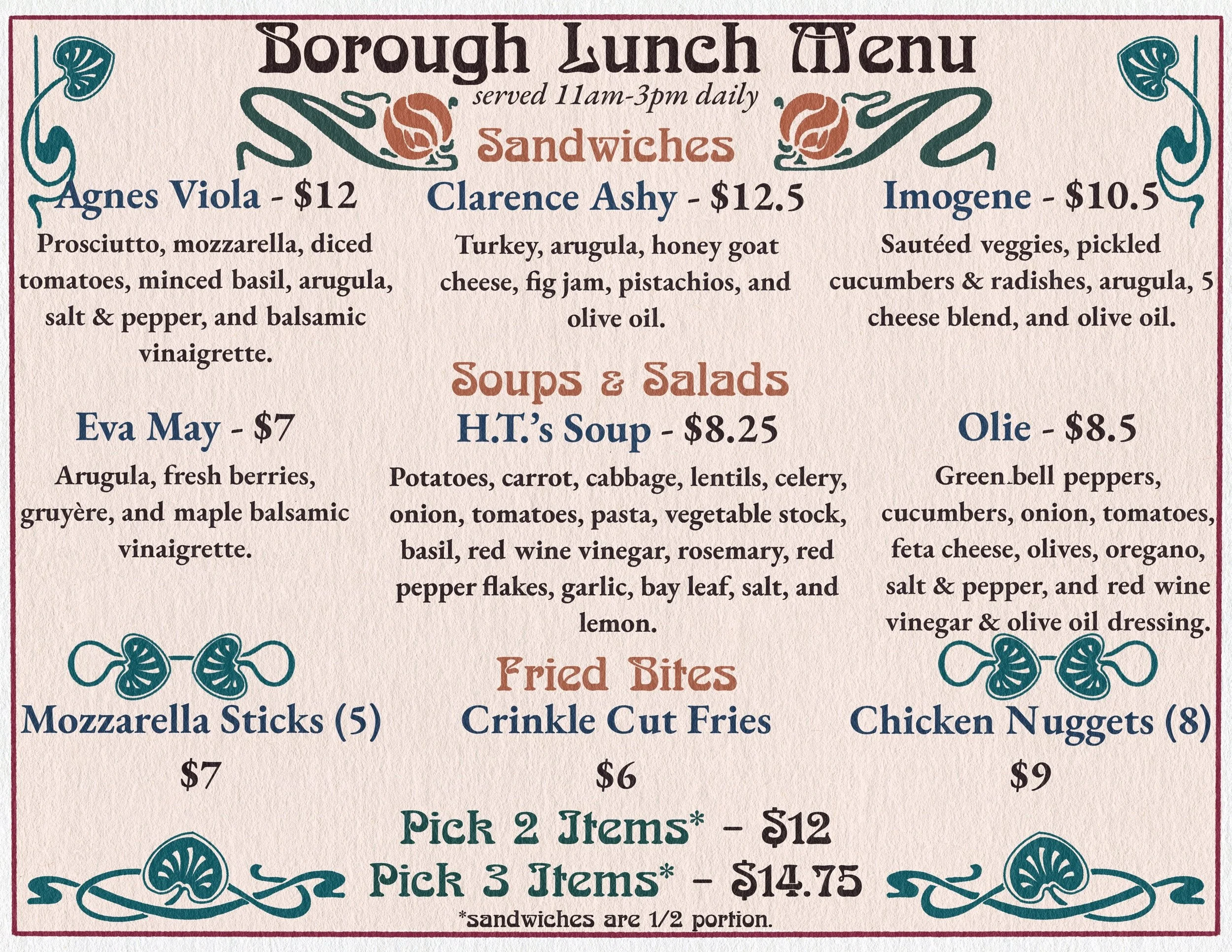 Menu — Borough Coffee