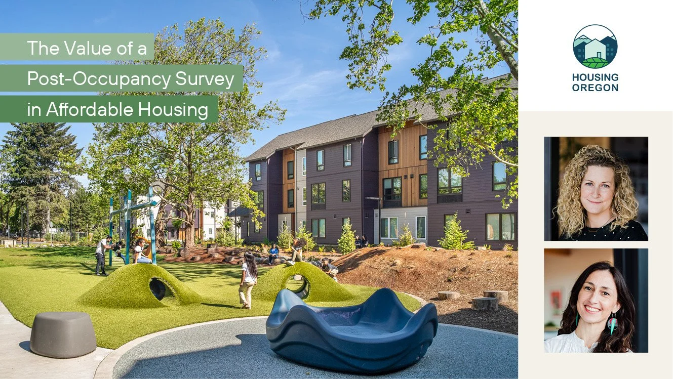 SEA presents on Post-Occupancy Surveys at the Housing Oregon Conference ...