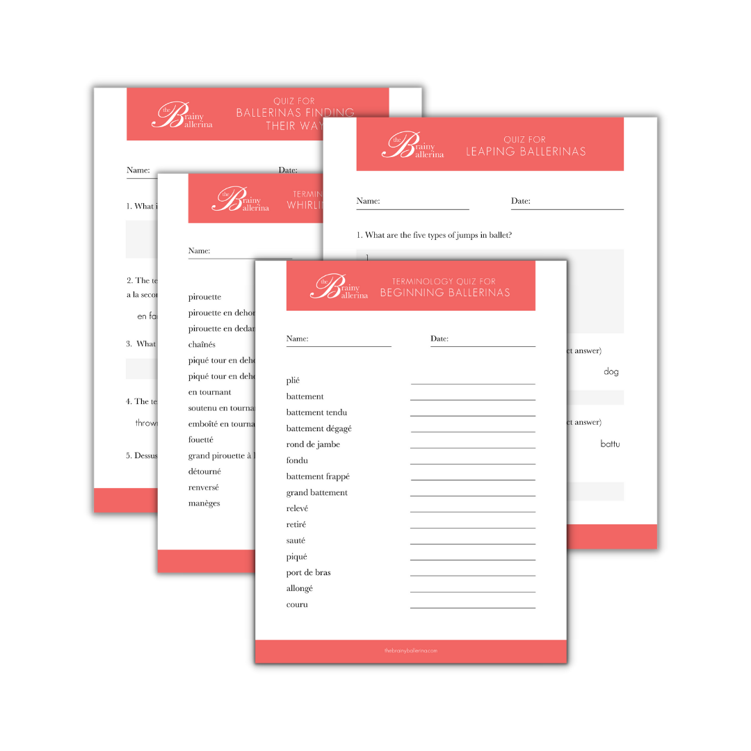 Ballet Terminology Quiz Bundle — The Brainy Ballerina®