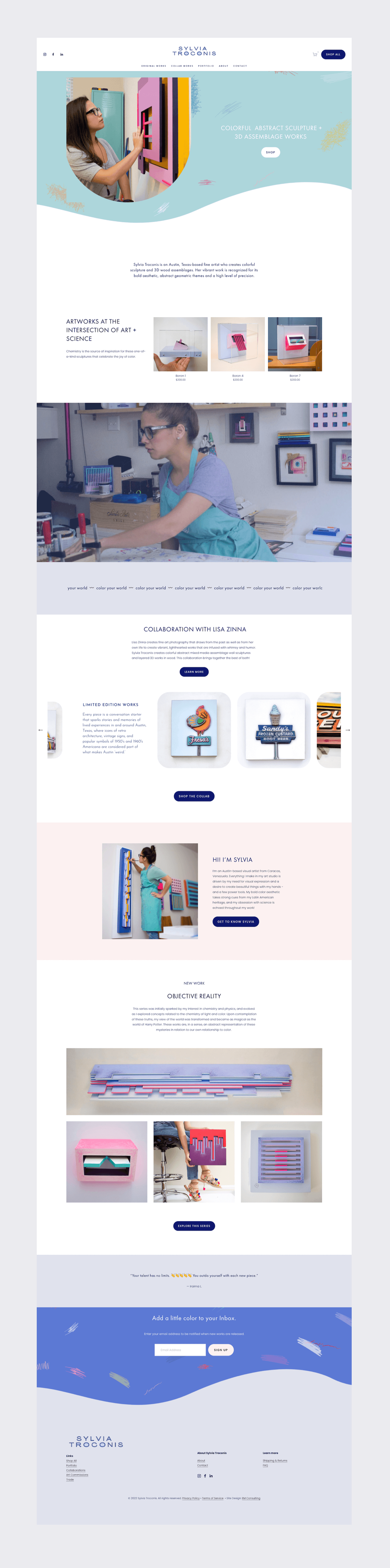 New E-Commerce Site & Rebrand for Austin Artist — Dr. Elizabeth MacLean