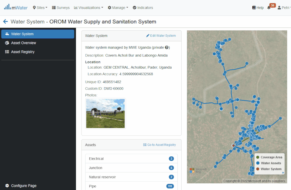 Asset Systems in mWater - Mapping Entire Water Systems — mWater