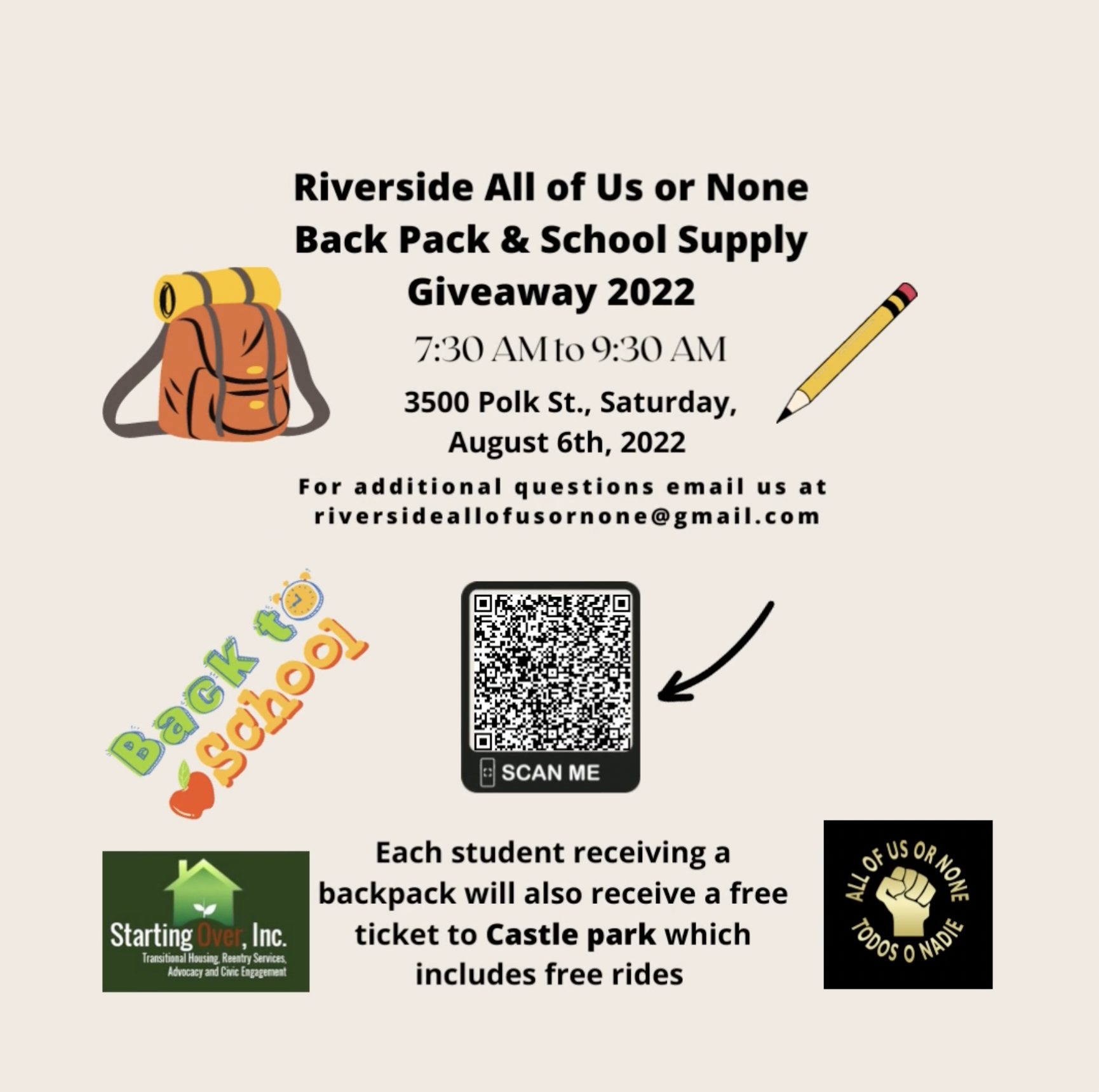 Events — Starting Over, Inc.