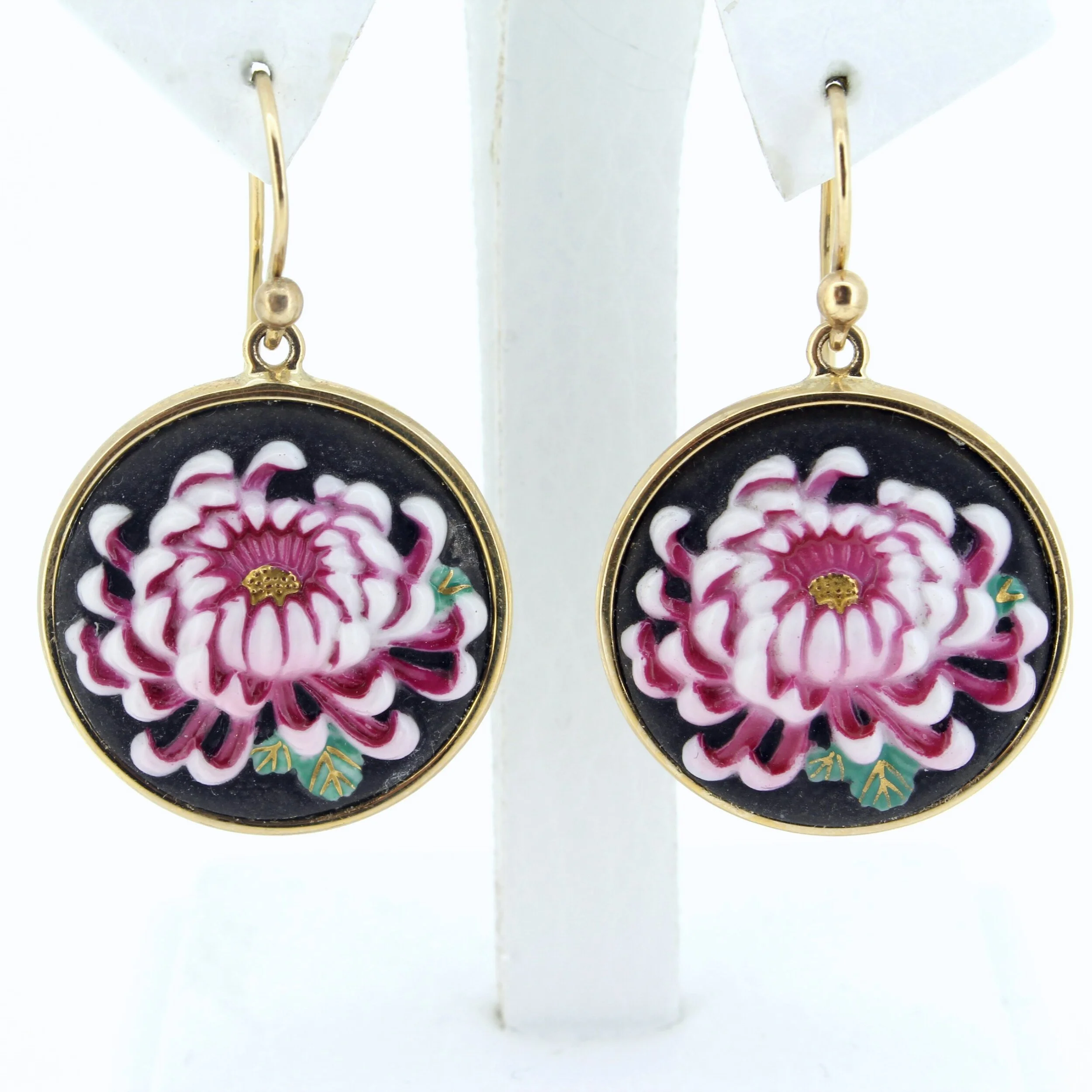 Japanese Toshikane Porcelain Earrings — Autumn Gallery Fine Jewellery