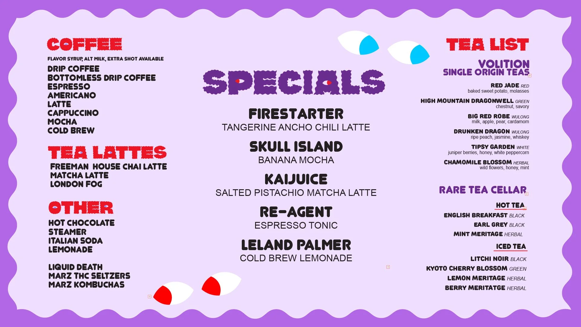 Drink and Food Menu | The Brewed Coffee — The Brewed Coffee