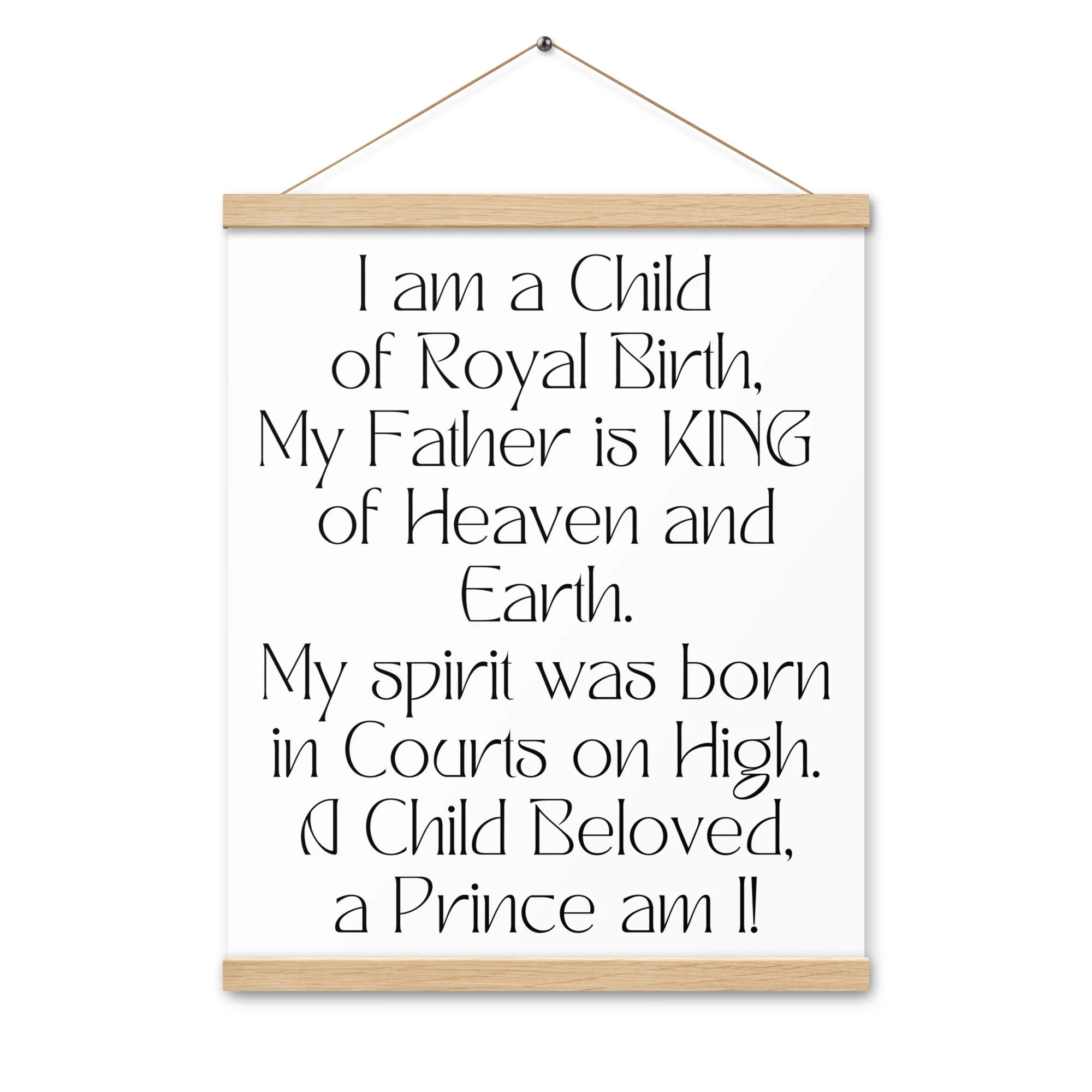 I am a child of royal birth" | PRINCE | Art Deco Font | Poster with ...