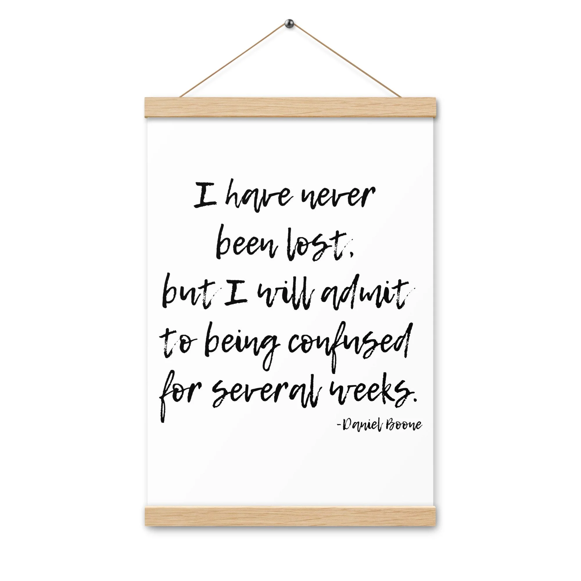 "Contentment" | Marker Font | Poster with Hangers — Bayhill Studio