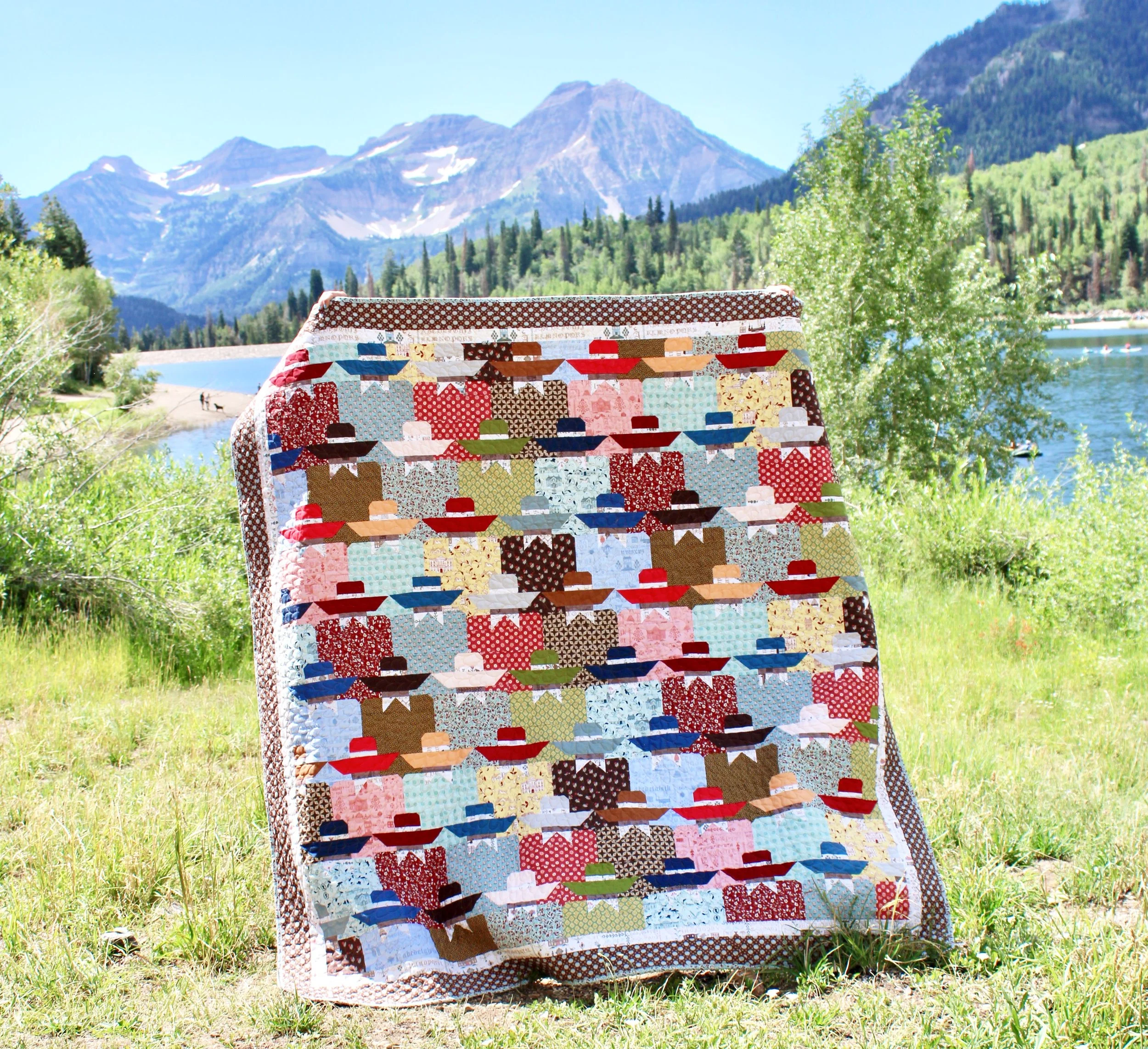 Modern Mountains Quilt Block and Zipper Pouch Foundation Paper Piecing ...