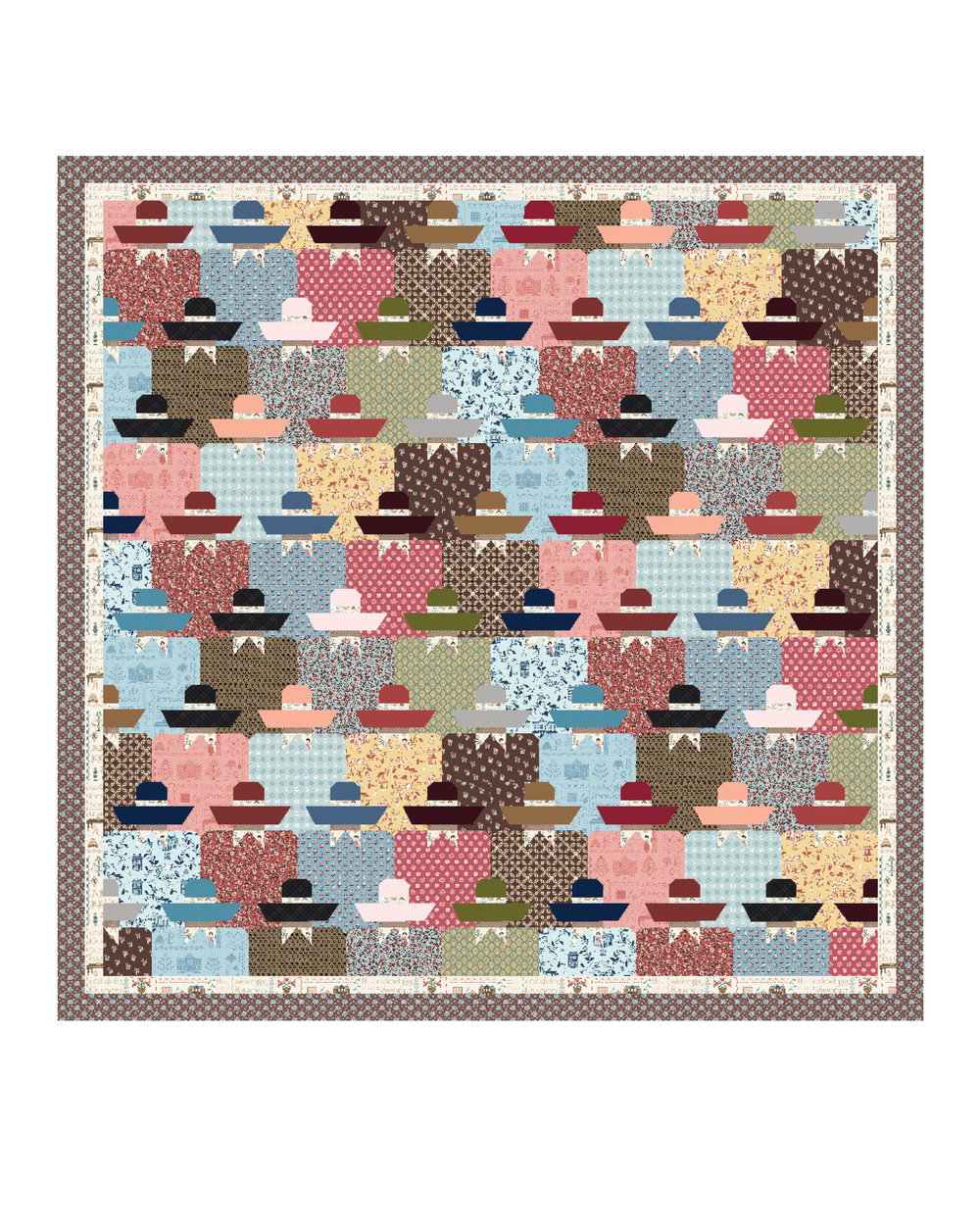 Modern Mountains Quilt Block and Zipper Pouch Foundation Paper Piecing ...