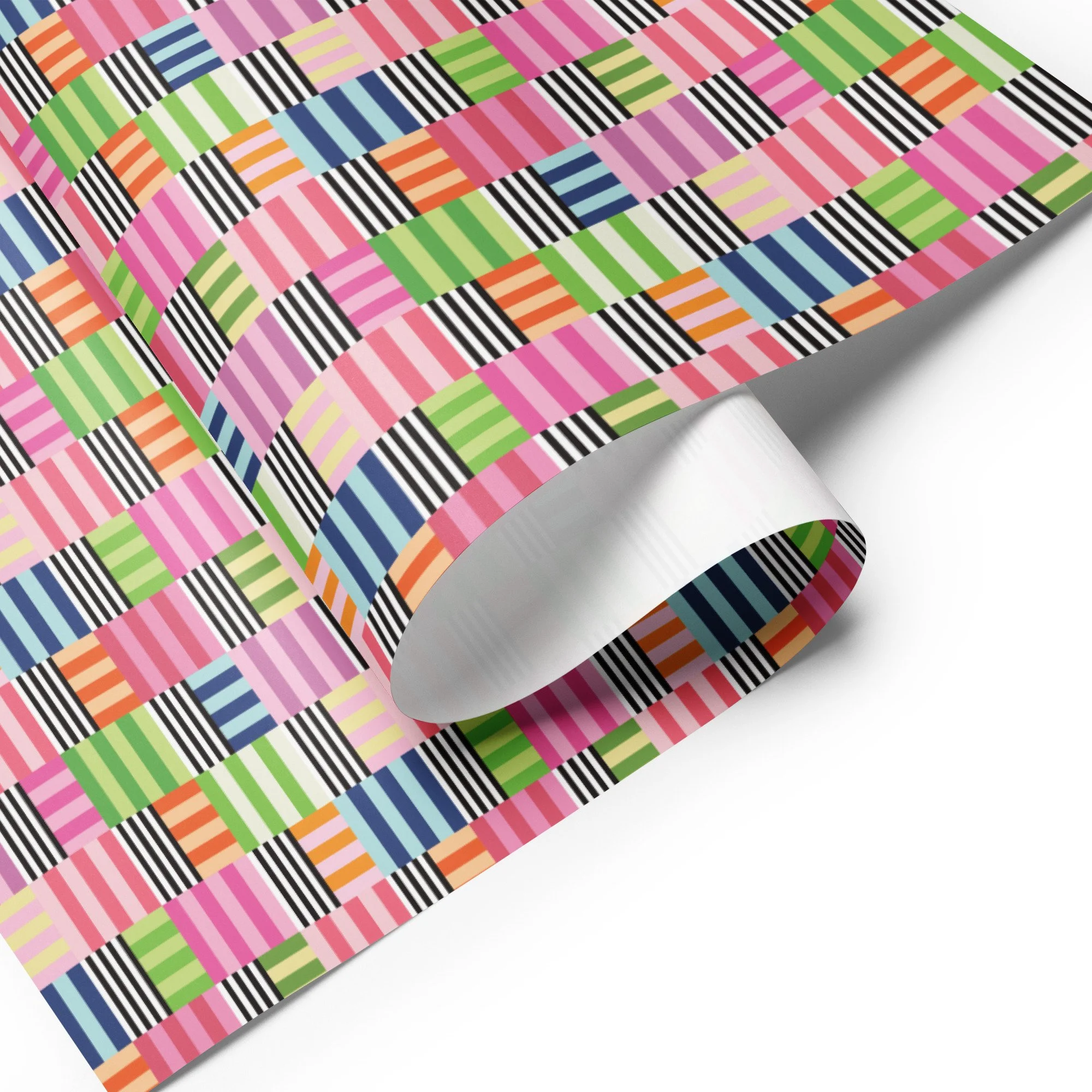 Huntington - Pink/Blue Wrapping Paper Sheets — Bayhill Studio