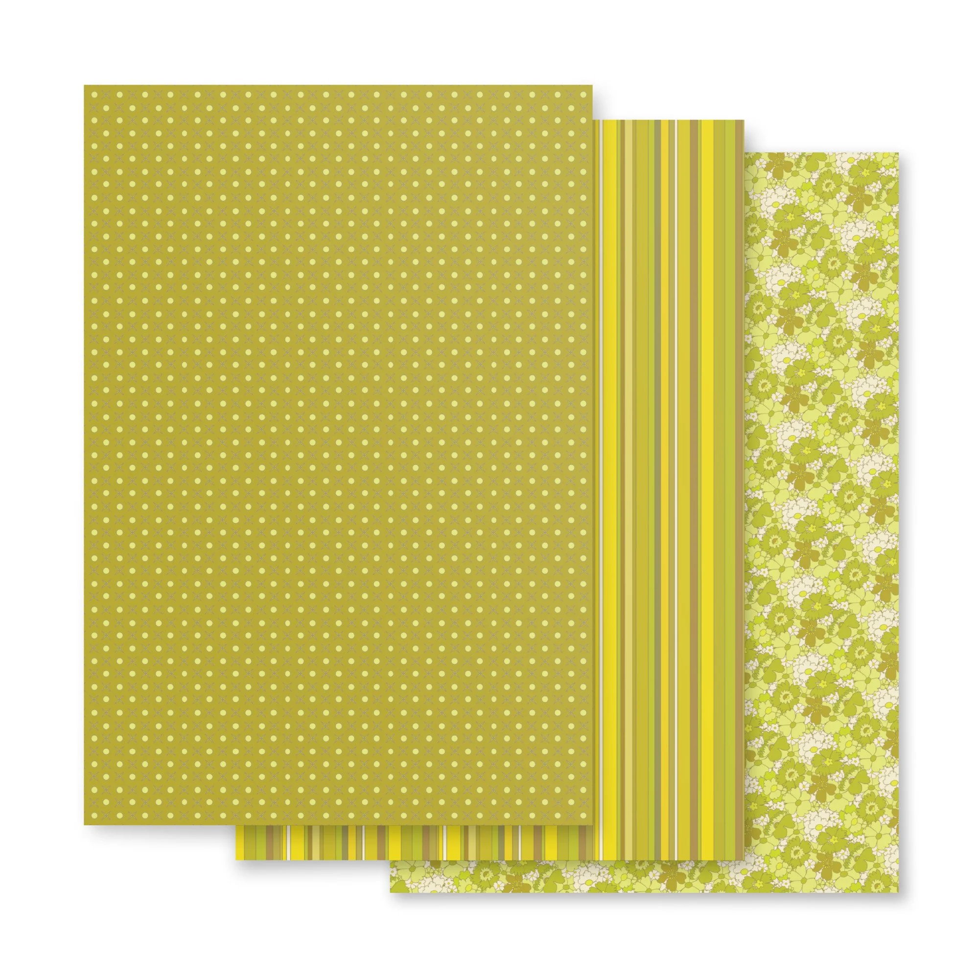 Bradbury Rd. - Green Mix Wrapping Paper Sheets — Bayhill Studio