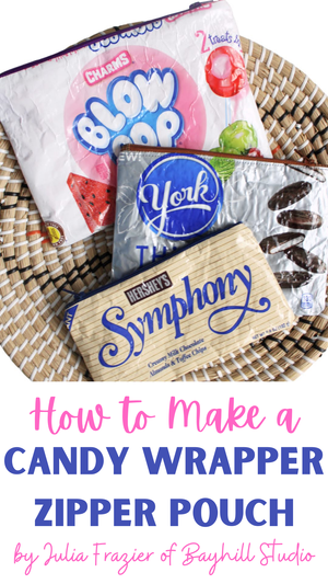 How to Make A Candy Wrapper Zipper Pouch — Bayhill Studio