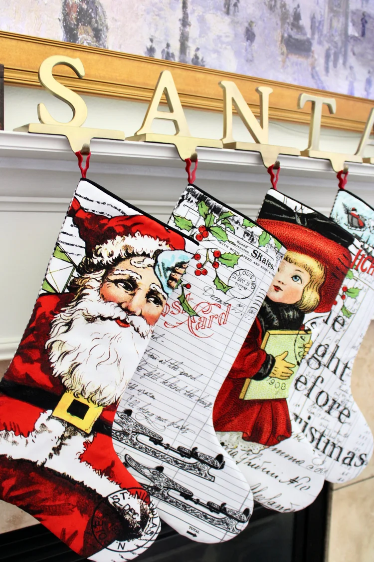 DIY Christmas Stockings with Piping Trim — Bayhill Studio