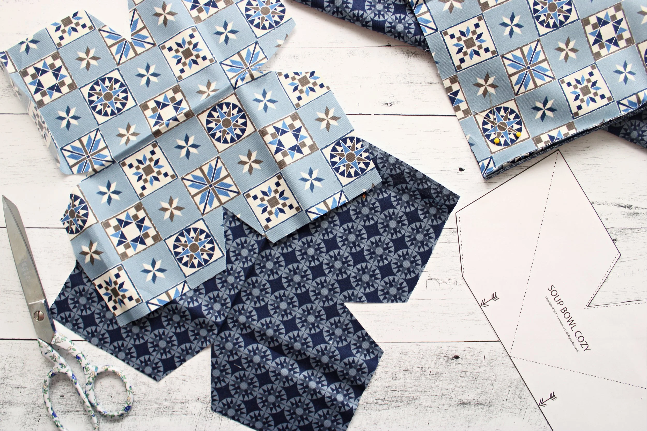 Winter Barn Quilts Soup Bowl Cozy — Bayhill Studio